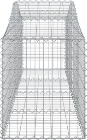 Klenuté gabionové koše 15 ks 200x50x60/80 cm pozinkované železo 3145611