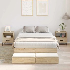 Rám postele s úložným prostorem se zásuvkou Sonoma dub 120 cm 3335687