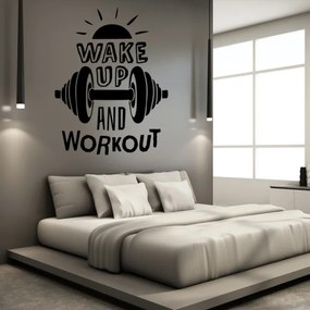 Samolepka Wake up and workout - Kvalitní samolepky.cz