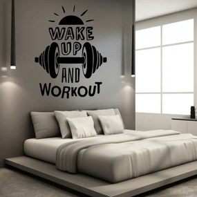 Samolepka Wake up and workout