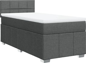 Box spring postel s matrací tmavě šedá 80 x 200 cm textil 3286896