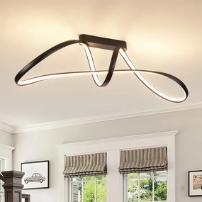 Brilagi-LED Stmívatelný přisazený lustr TWISTER LED/60W/230V 3000-6000K černá+DO