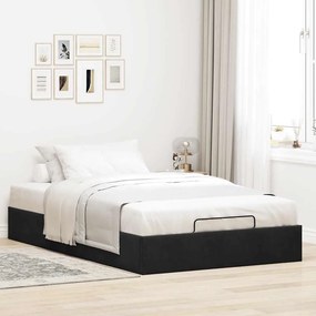 Osmanský rám postele bez matrace černá 120x190 cm samet 3310951