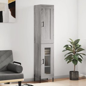 Skříň highboard šedá sonoma 34,5 x 34 x 180 cm kompozitní dřevo