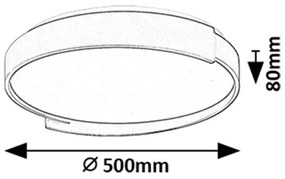 Rabalux 71306 - LED Stm. stropní svítidlo LALEH LED/48W/230V 3000-6500K + DO