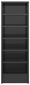 Botník šedý s vysokým leskem 31,5 x 35 x 92 cm dřevotříska - Default Title
