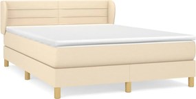 Box spring postel s matrací krémová 140x200 cm textil 3126890