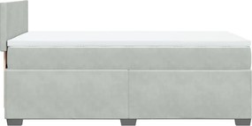 Box spring postel s matrací světle šedá 90x200 cm samet 3288504