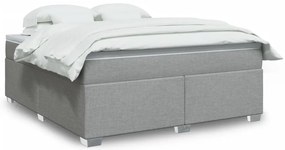 Box spring postel s matrací světle šedá 180 x 200 cm textil 3285151