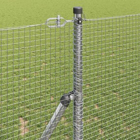 Zemní upevnění svařované drátěné ploty 10 x 1,2 m Stříbrná 3351576