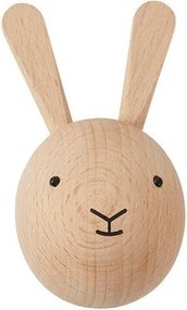 Nástěnný háček z bukového dřeva v přírodní barvě Rabbit – OYOY Mini