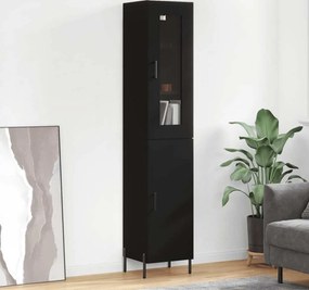 vidaXL Skříň highboard 34,5 x 34 x 180 cm kompozitní dřevo [3199181] Barva: Černá