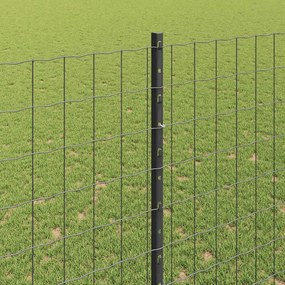 Euro plot s pilotem 10 x 1,6 m Ocel potažená PVC Šedá Síťovina 3336069