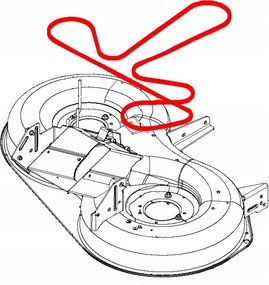 Pásek 592869301 pro pohon nožů Husqvarna Tc 342, Tc 342T od roku 2018