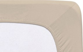 Florella Prostěradlo Avance Jersey Elastan Beige, 90-100x200-220 cm