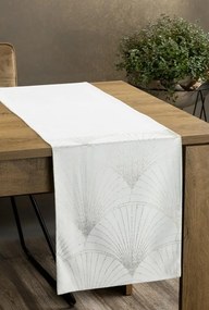 Běhoun na ubrus 35x140 Blink 14 white gold velur fans Eurofirany