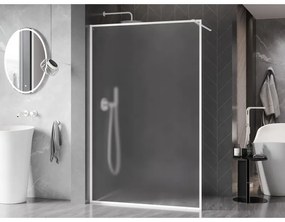 Mexen, Mexen Kioto-XF sprchová stěna s rámem 140 x 202 cm, matná 10 mm, bílá - 800-140-104-20-30-X
