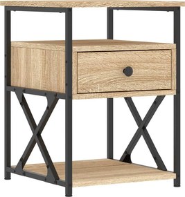 vidaXL Noční stolek 40 x 42 x 55 cm kompozitní dřevo [826075] Barva: kouřový dub