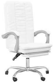 Polohovací kancelářská židle bílá umělá kůže,  349722