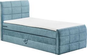 XXXLutz POSTEL BOXSPRING, 100/200 cm, modrá MID.YOU - Jednolůžkové postele - 002220033502