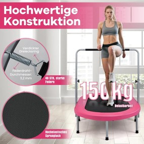 Costway 2 Lidová trampolína s výškově nastavitelným madlem mini trampolína 154 x