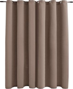 Zatemňovací závěs s kovovými kroužky taupe 290 x 245 cm 134437