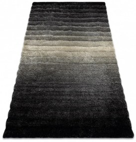 Luxusní kusový koberec shaggy Pasy šedý 160x220cm