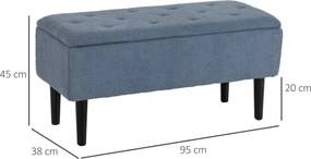 HOMCOM Úložná lavice, postelová lavice, čalouněná lavice s otevírací horní částí, sametový vzhled, truhlová lavice, do obývacího pokoje, ložnice, mod…