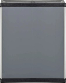 Zahradní skříň na odpadky šedá a černá 68 x 37 x 84 cm PP 340987