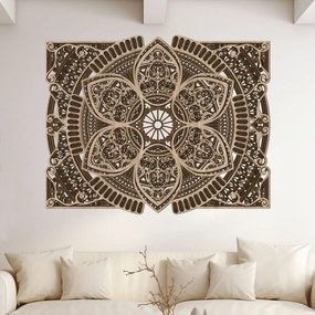 dřevo života 6 vrstvá dřevěné mandala TVOŘIVOSTI Zvolte rozměr (cm): 60x48, Zvolte barvu dekoru: Dub sunoma-Ořech-Wenge
