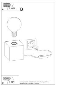 ARIZ Stolní lampa, dřevo SL.0677 - Sollux