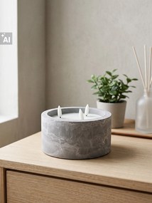 Sinsay - LED svíčka s mramorovým vzorem - šedá