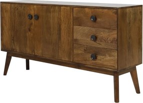 Dřevěná komoda Espita se šuplíky a dvířky - 152*40*80cm