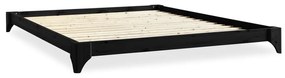 Černá dvoulůžková postel z borovicového dřeva s roštem 140x200 cm Elan – Karup Design