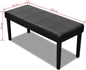 Lavice z vysoce kvalitní černé umělé kůže 241104