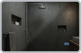 Koupelnové zrcadlo Jericho 70x100 s Bluetooth – čiré sklo