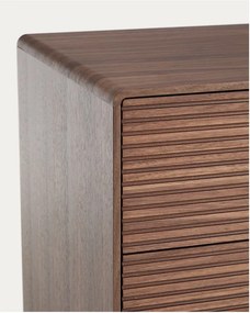 Komoda v dekoru ořechu v tmavě přírodní barvě 120x75x50 cm Norlen – Kave Home