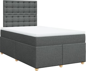 Box spring postel s matrací tmavě šedá 120x200 cm textil 3291262