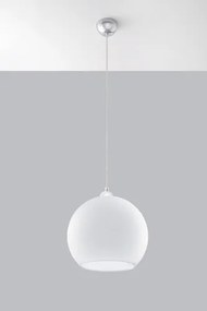 Lustr SOLLUX Ball E27 1x60W bez zdroje SL.0256 bílé sklo