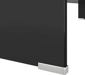 TV stolek / podstavec na monitor sklo černý 100x30x13 cm 244139