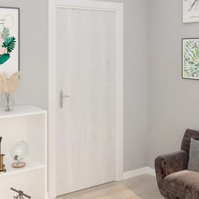 Samolepící tapety na dveře 2 ks bílé dřevo 210 x 90 cm PVC 146111