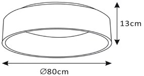 Lucide 46100/80/31 -LED Stmívatelné stropní svítidlo TALOWE LED/80W/230V pr. 80 cm