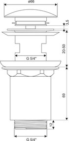 Mereo Mereo, Umyvadlová stojánková baterie, Viana, s clic-clac CH03VS, chrom, CBE10104C