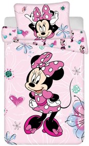 Jerry Fabrics Povlečení do postýlky Minnie Flowers 02 100x135, 40x60 cm
