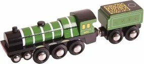 Bigjigs Rail Dřevěná replika lokomotiva Flying Scotsman / od 3 let