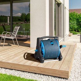 Juskys Přenosný hadicový naviják Basic 30 m - modrý