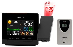 Sencor | Sencor - Meteostanice s barevným LCD displejem, budíkem a projektorem 2xAA | FT0118
