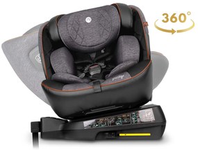 Autosedačka Nukido Prestige Line 0-36 kg ISOFIX v černé a šedé barvě pro bezpečné cestování