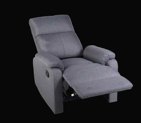 LuxuryForm DESIGN Televizní křeslo CARLOS s polohováním - šedé