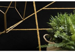 koberec EMERALD výhradní 1012 glamour, stylový geometrický černý / zl velikost 160x220 cm | krásné koberce cz